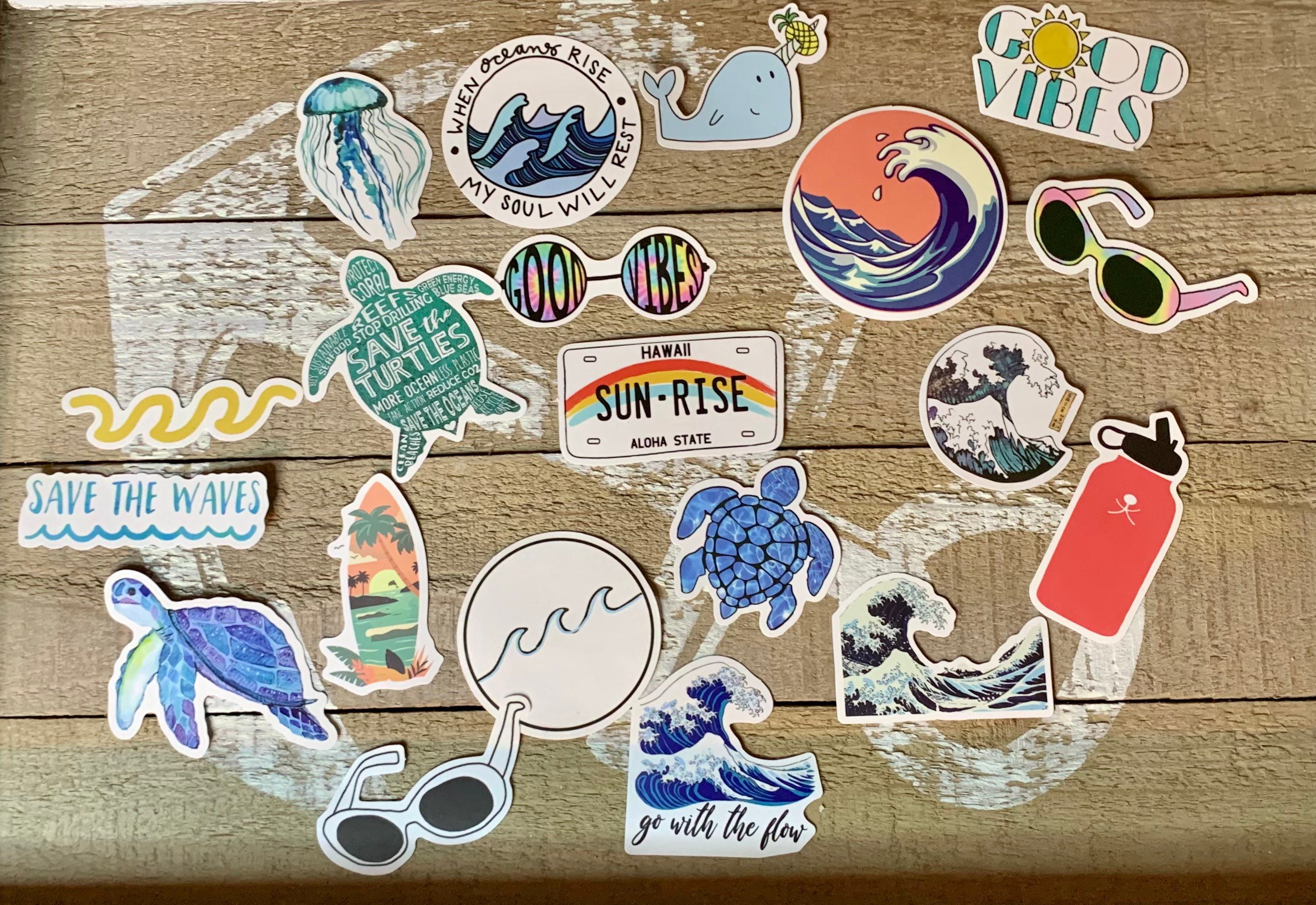 Beach Life Sticker Pack 20 total-Waterproof | Etsy