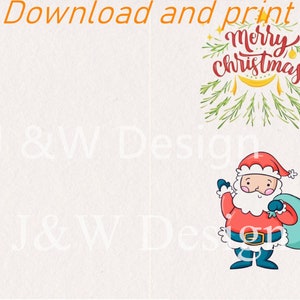 Digital Printable Christmas Cards / Funny Holiday Cards Santa Series ...