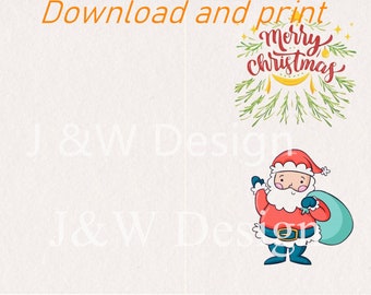 Printable Christmas Cards / Funny Holiday Cards Santa Series Download ...