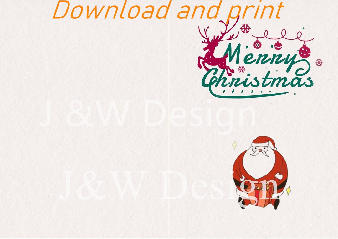Printable Christmas Cards / Funny Holiday Cards Santa Series Download ...