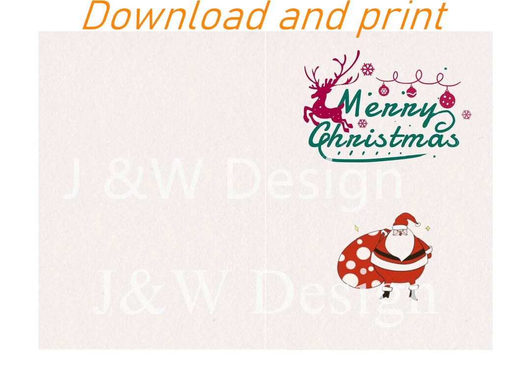 Printable Christmas Cards / Funny Holiday Cards Santa Series Download ...