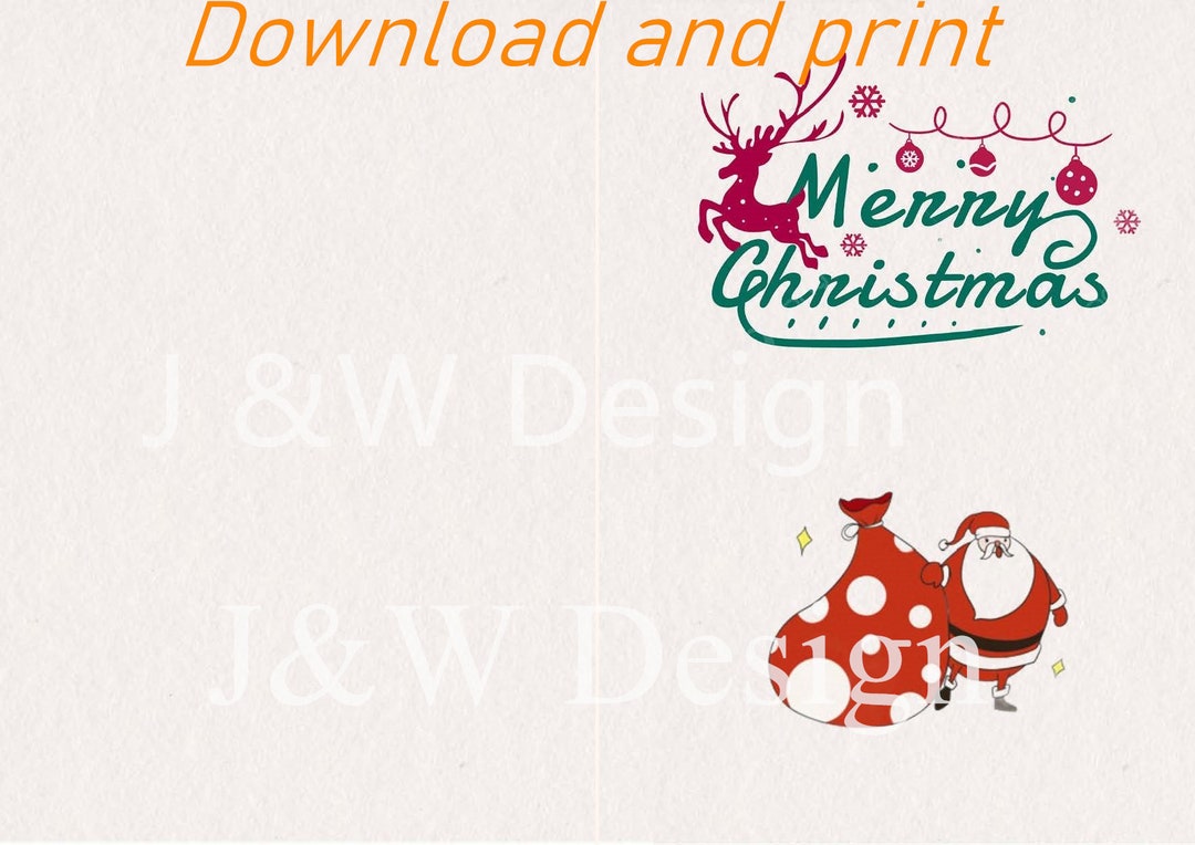 Printable Christmas Cards / Funny Holiday Cards Santa Series Download ...