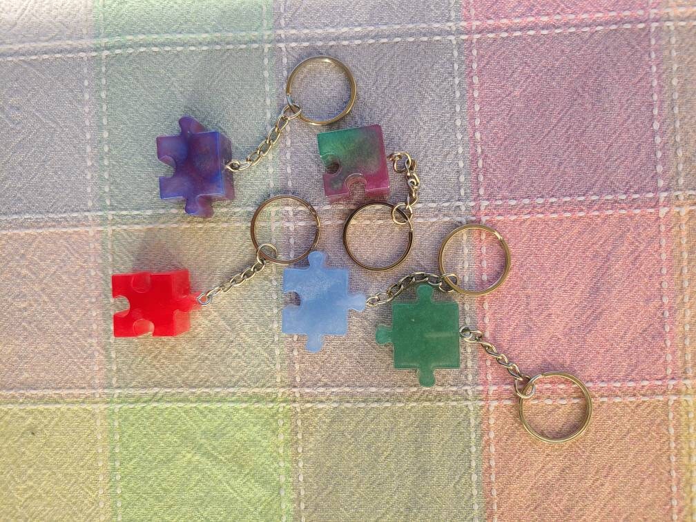 Customizable Interlocking Resin Puzzle Piece Keychains - Etsy Singapore