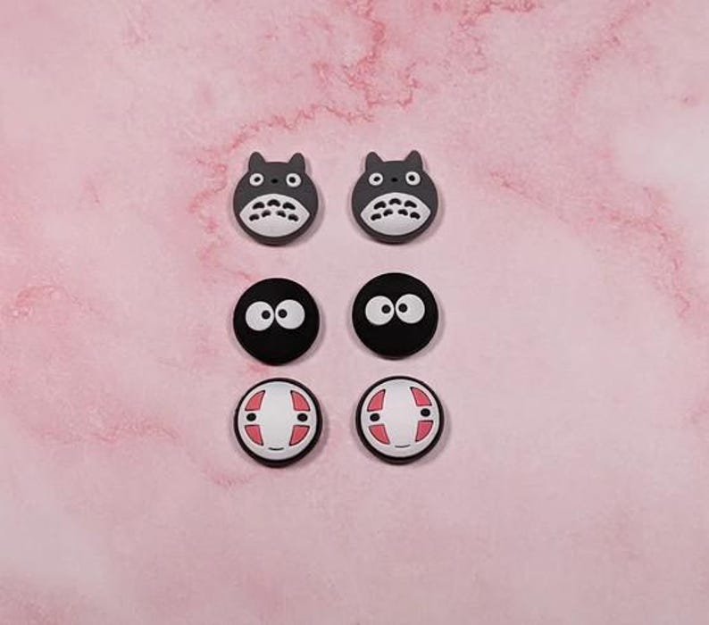 Nintendo Switch Joy-con Thumb Grips: Totoro, Soot Sprites, No Face - Etsy