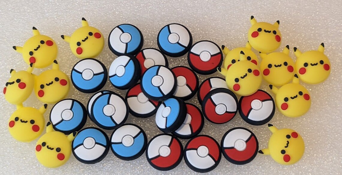 Pokemon Pokeball Pikachu Thumb Grips Nintendo Switch Joy Con - Etsy
