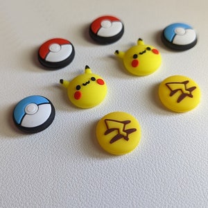 Pokemon Pokeball Pikachu Thumb Grips - Nintendo Switch Joy Con ...