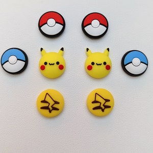 Pokemon Pokeball Pikachu Thumb Grips - Nintendo Switch Joy Con ...