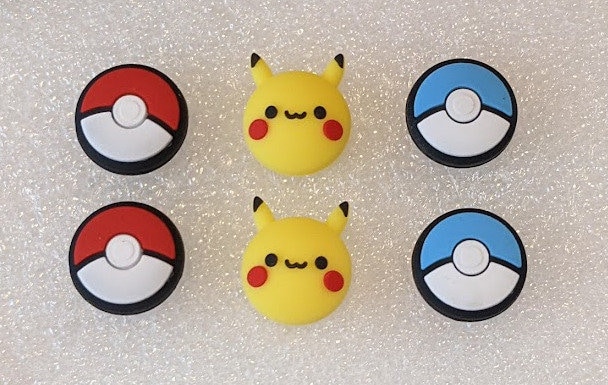 Pokemon Pokeball Pikachu Thumb Grips Nintendo Switch Joy Con - Etsy