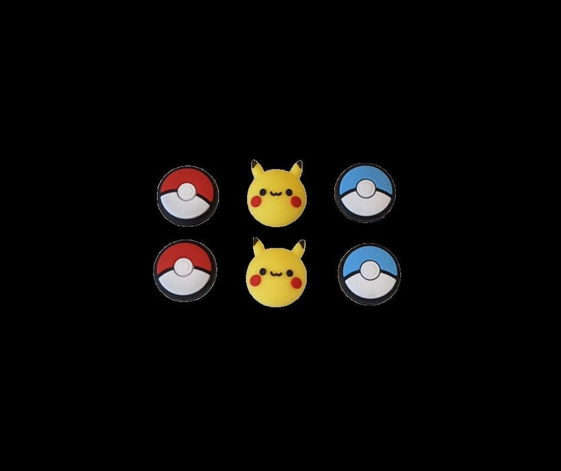 Pokemon Pokeball Pikachu Thumb Grips Nintendo Switch Joy Con - Etsy