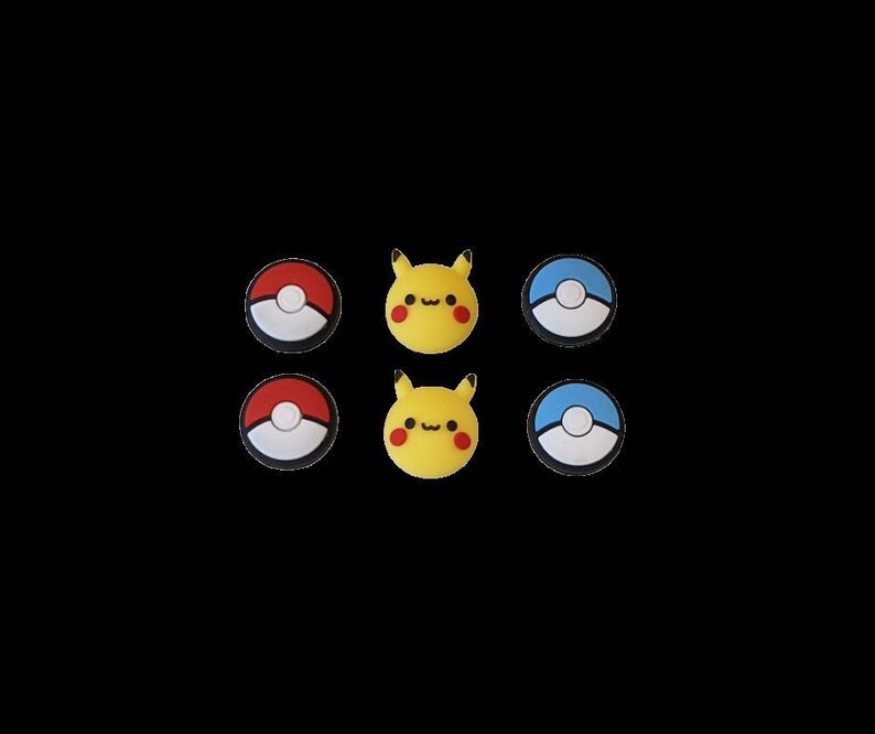 Pokemon Pokeball Pikachu Thumb Grips Nintendo Switch Joy Con - Etsy