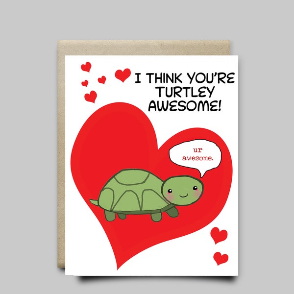 Turtle Love Card - Etsy