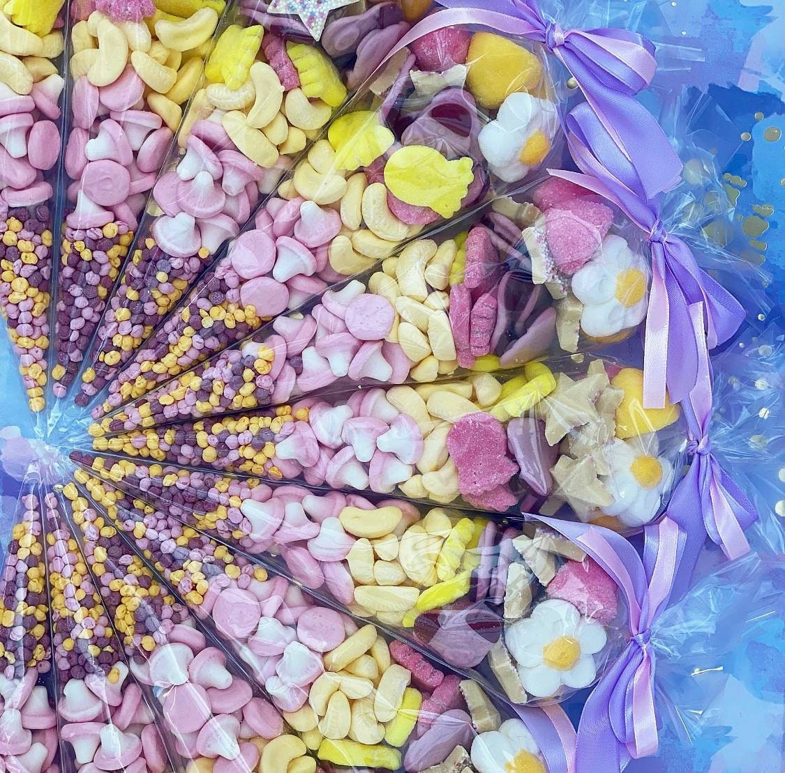 Rapunzel - Pink / White / Yellow Pick 'n' Mix Sweet Cones - Etsy UK
