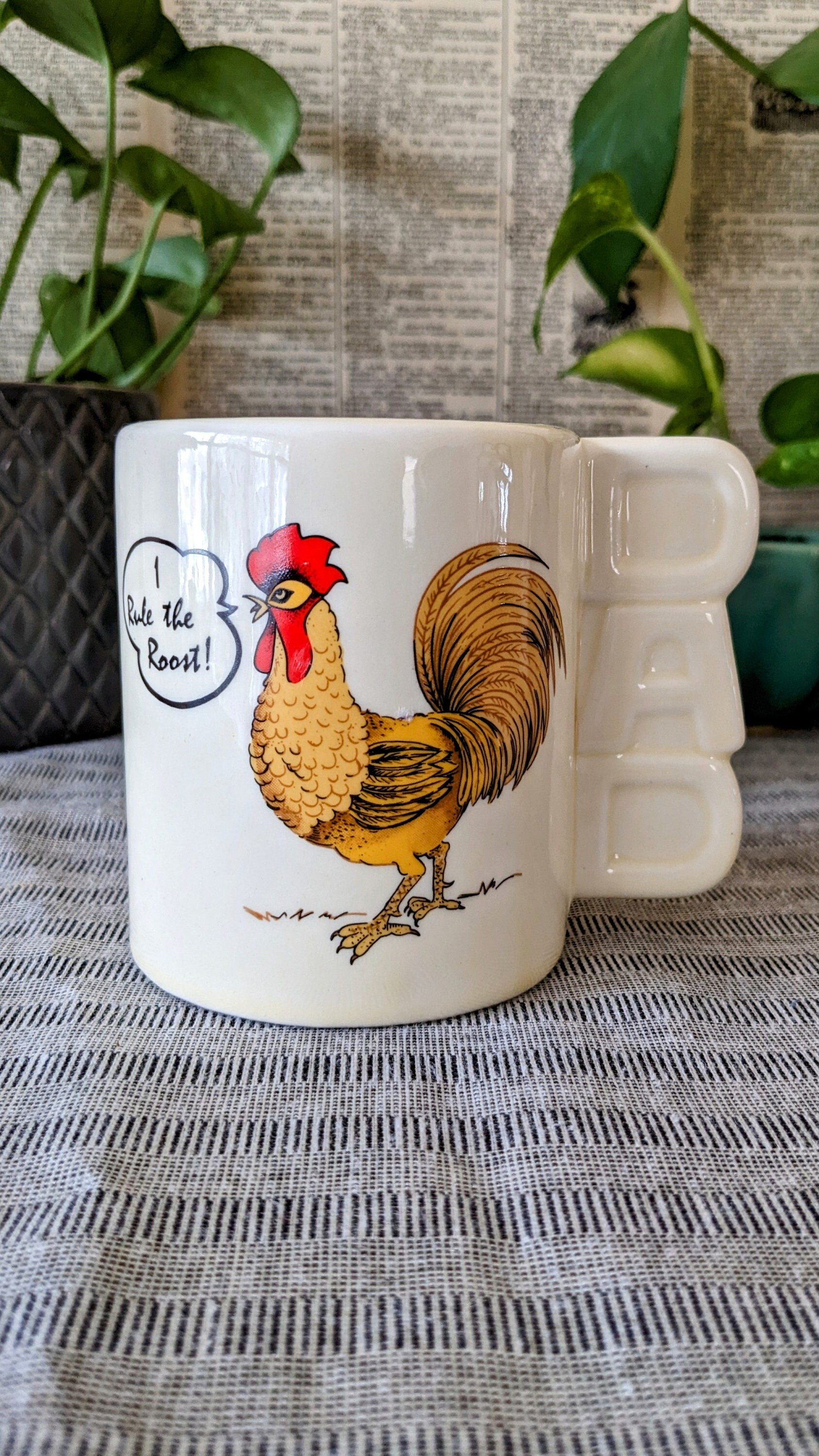 Pair of Mom Hen & Dad Rooster Whimsical Mug Set i Rule the Roost i Rule ...