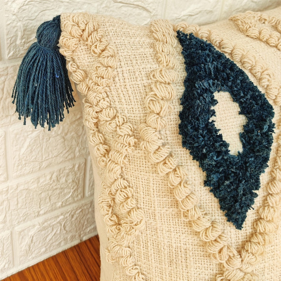 Bohemian Tufted Textured Pillow Cover 100% Cotton Geometric - Etsy