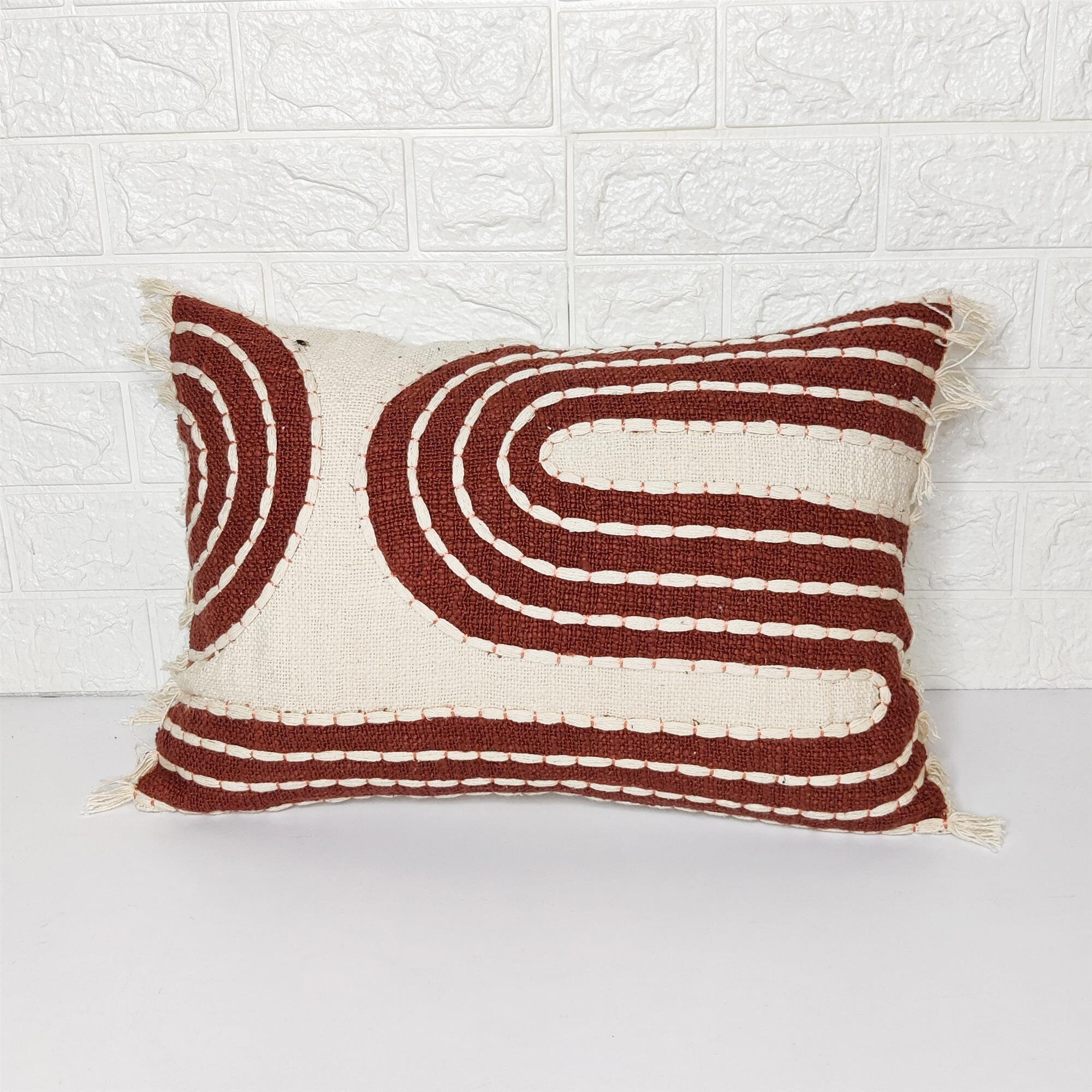 Applique Hand Embroidery Natural White & Chocolate Brown Raw - Etsy