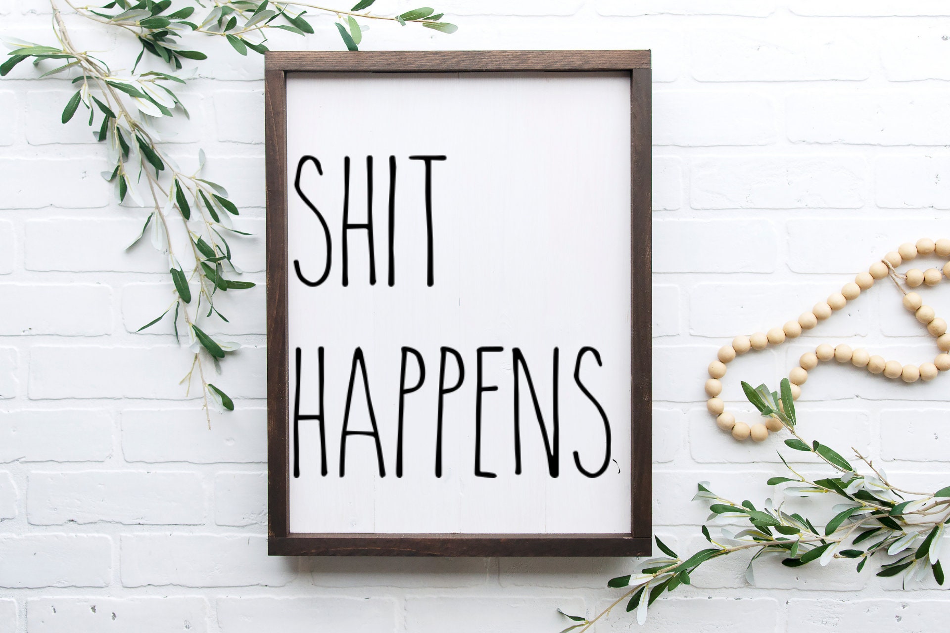 Shit Happens Sign-funny Bathroom Sign-framed Farmhouse | Etsy Shit Happens Sign-funny Bathroom Sign-framed Farmhouse | Etsy