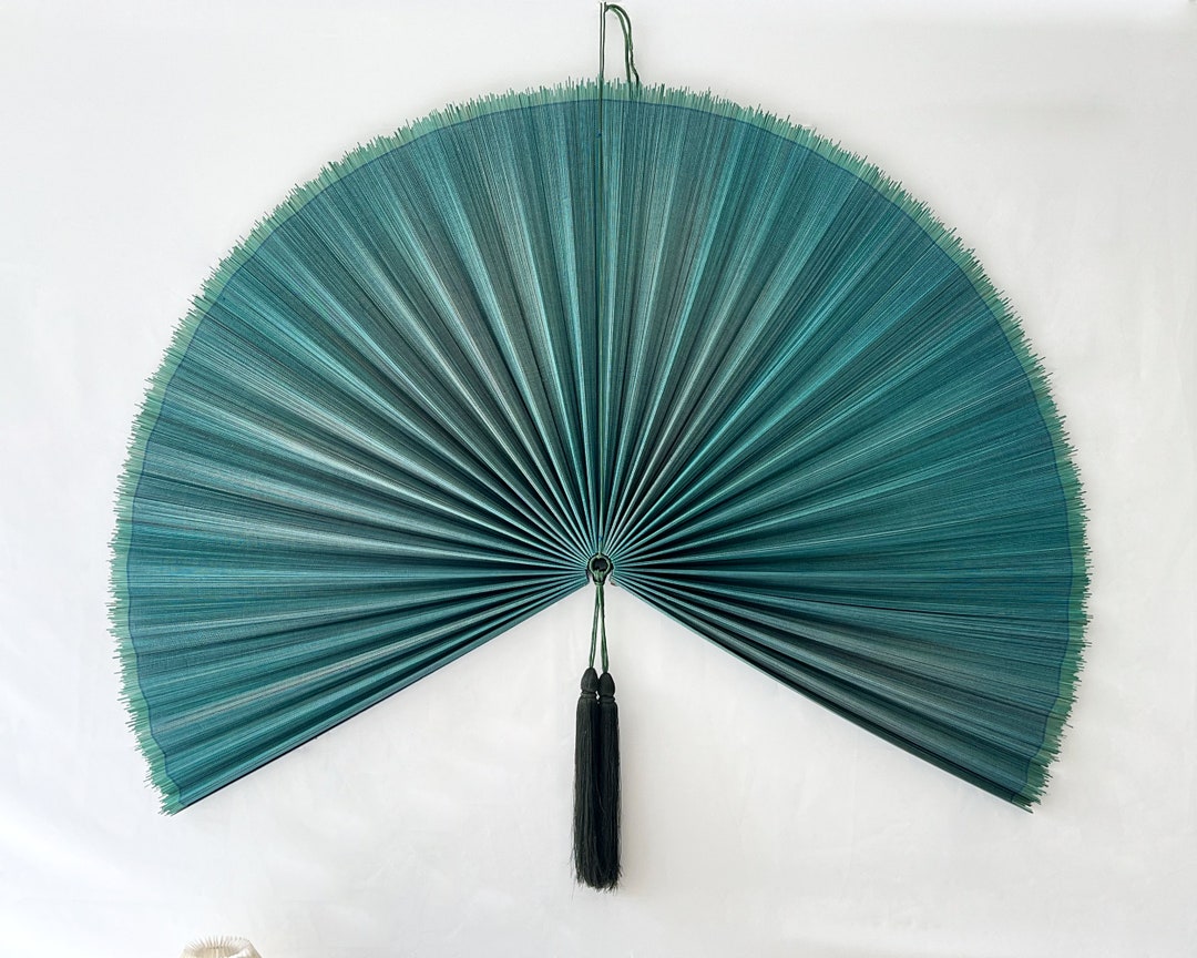 Wall Fan Decor, Bamboo Decorative Fans, Handcrafted Bamboo Fan, Boho ...