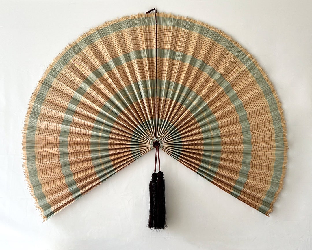 Wall Fan Decor, Bamboo Decorative Fans, Handcrafted Bamboo Fan, Boho ...