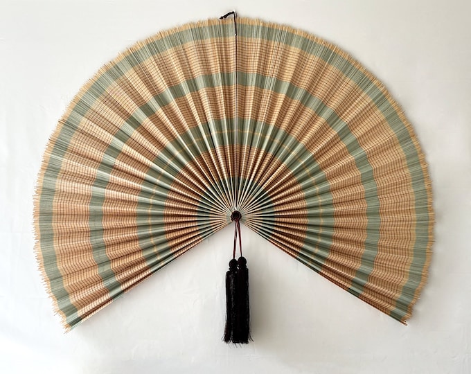 Wall Fan Decor, Bamboo Decorative Fans, Handcrafted Bamboo Fan, Boho ...