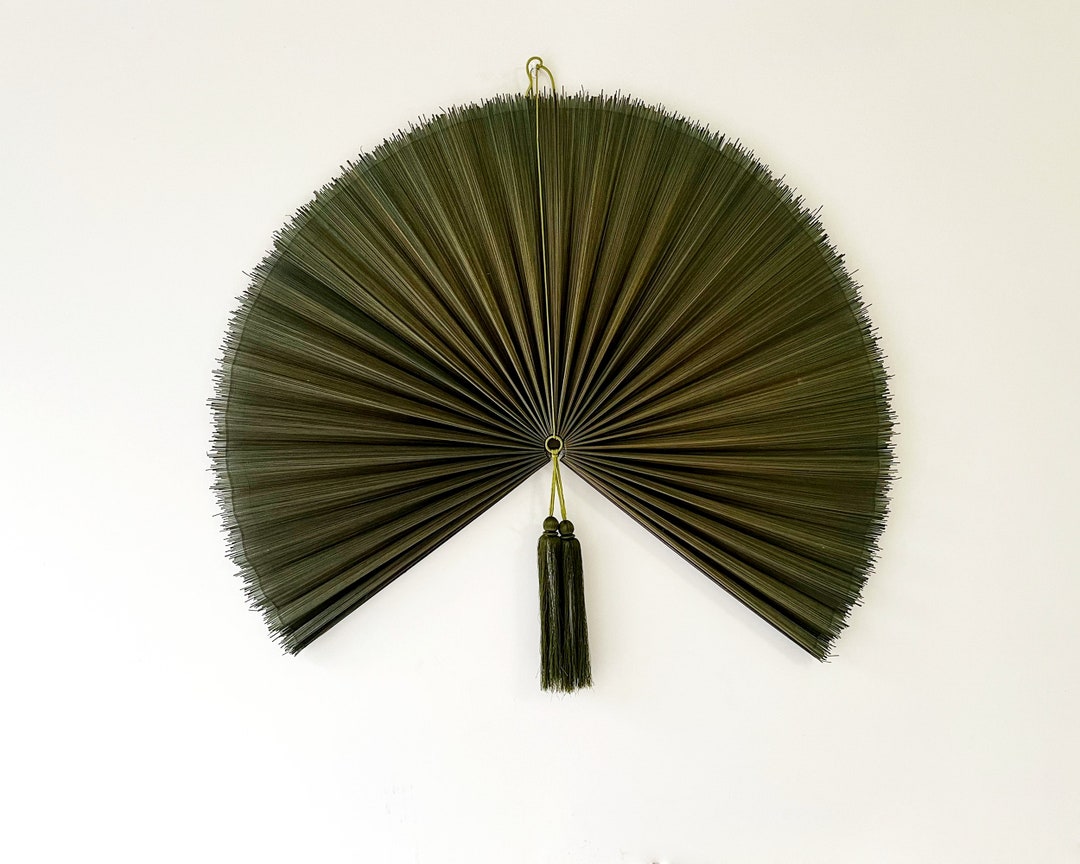 Wall Fan Decor, Bamboo Decorative Fans, Handcrafted Bamboo Fan, Boho ...