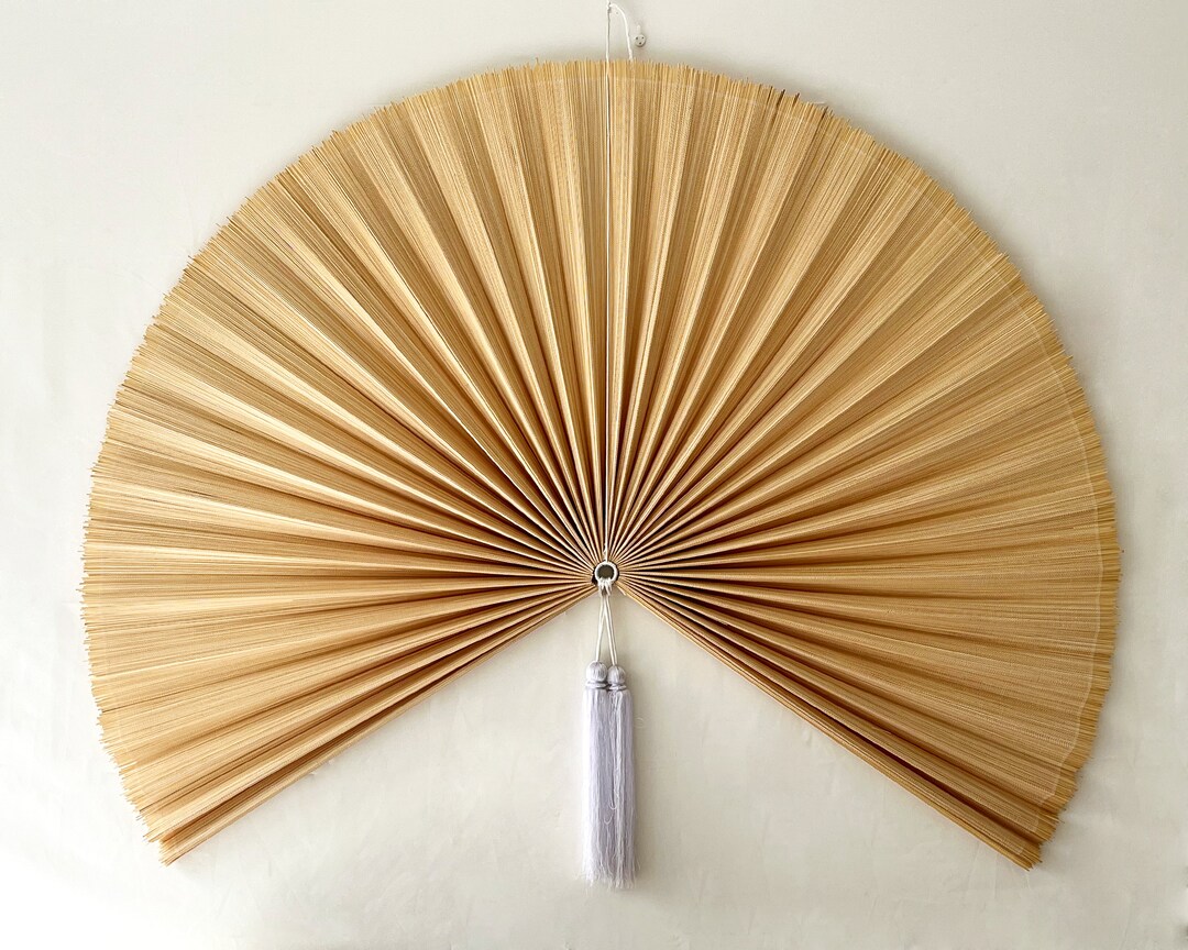 Wall Fan Decor, Bamboo Decorative Fans, Handcrafted Bamboo Fan, Boho ...