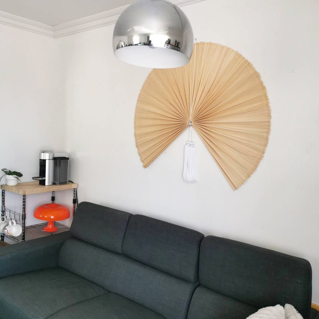 Wall Fan Decor, Bamboo Decorative Fans, Handcrafted Bamboo Fan, Boho ...