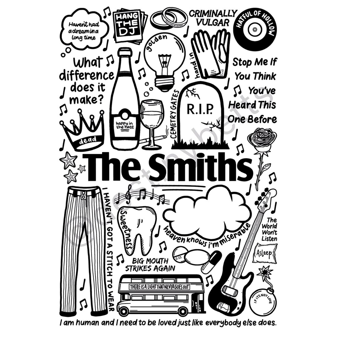 The Smiths the Smiths SVG the Smiths Drawing Svg the Smiths - Etsy