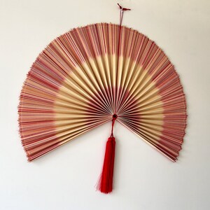 Wall Fan Decor, Bamboo Decorative Fans, Handcrafted Bamboo Fan, Boho ...