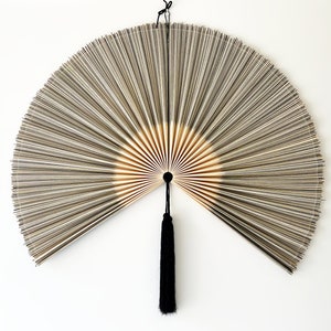 Wall Fan Decor, Bamboo Decorative Fans, Handcrafted Bamboo Fan, Boho ...