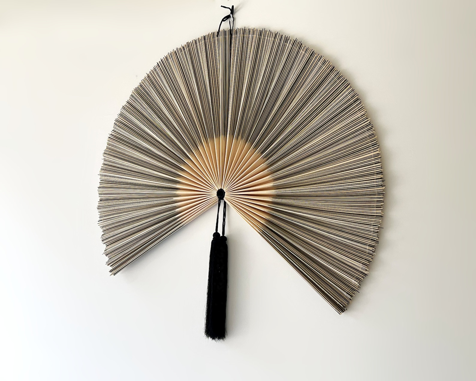 Wall Fan Decor, Bamboo Decorative Fans, Handcrafted Bamboo Fan, Boho ...