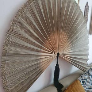 Wall Fan Decor, Bamboo Decorative Fans, Handcrafted Bamboo Fan, Boho ...