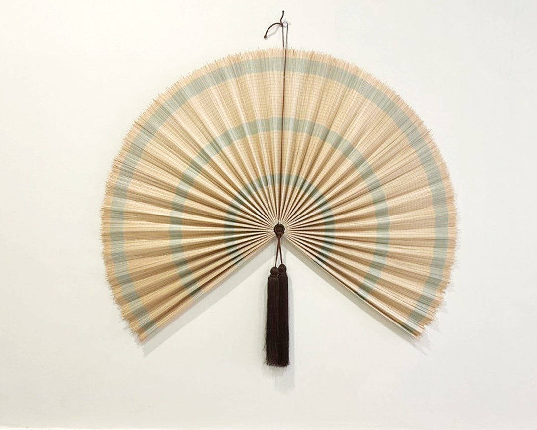 Wall Fan Decor, Bamboo Decorative Fans, Handcrafted Bamboo Fan, Boho ...