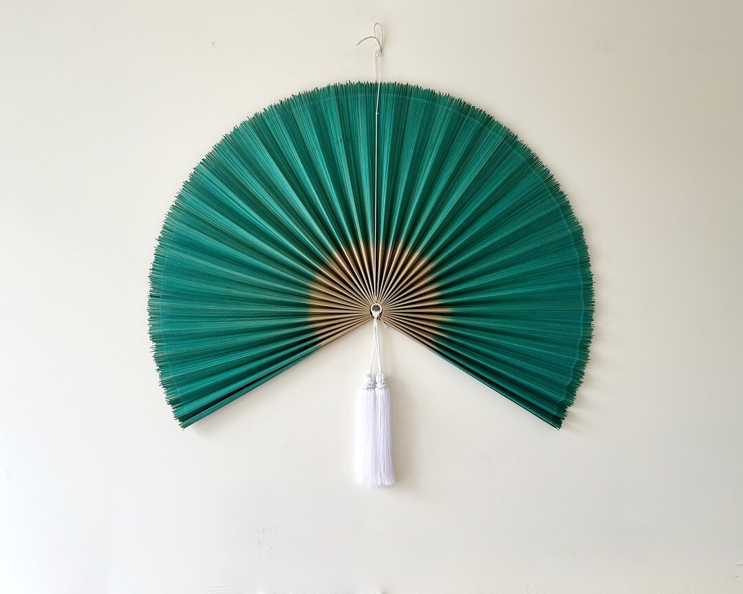 Wall Fan Decor, Bamboo Decorative Fans, Handcrafted Bamboo Fan, Boho ...