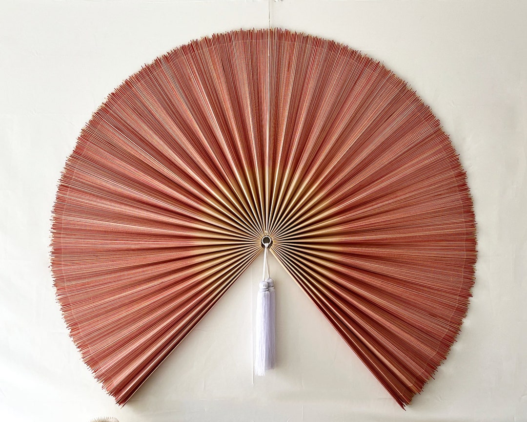 Wall Fan Decor, Bamboo Decorative Fans, Handcrafted Bamboo Fan, Boho ...