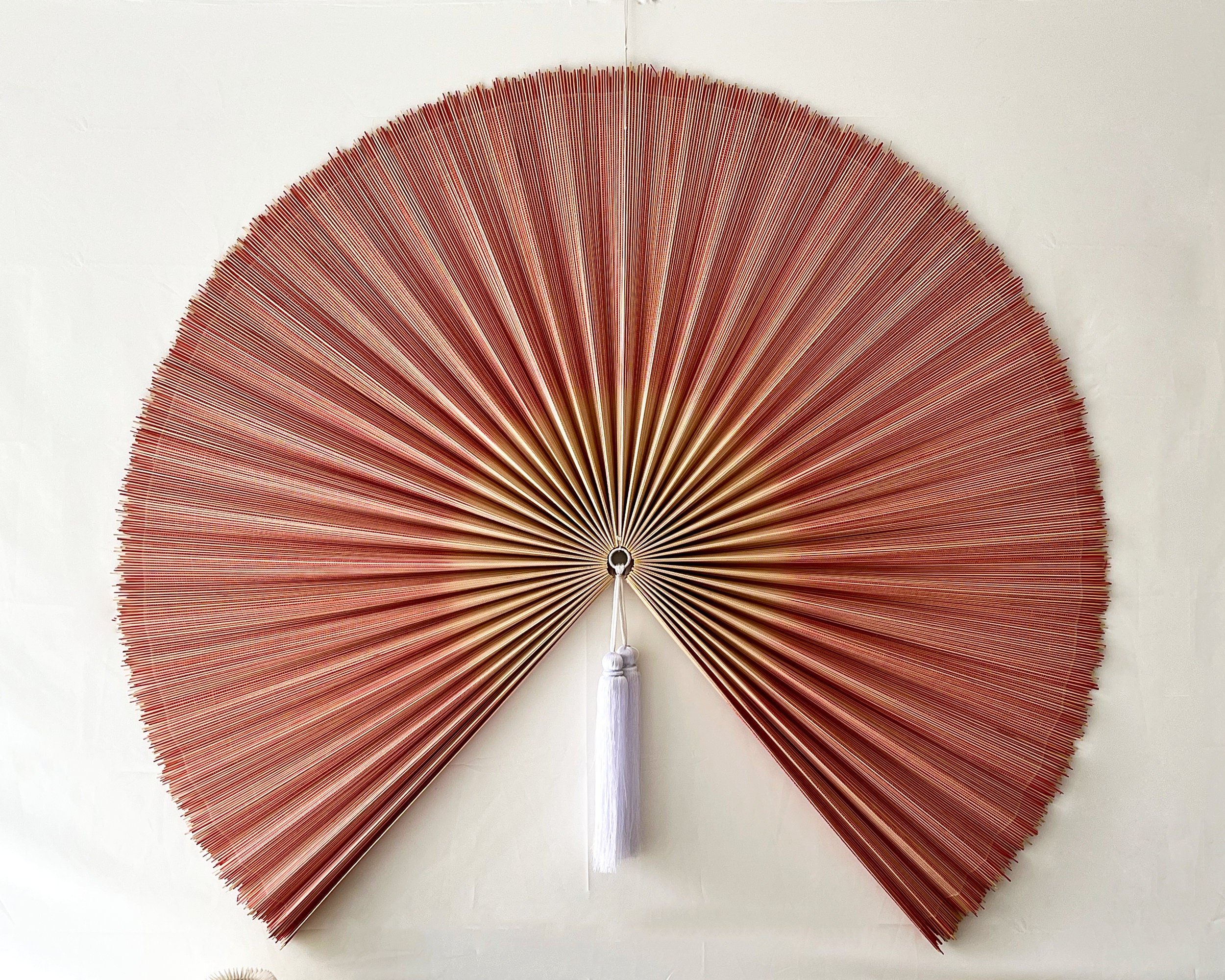 Wall Fan Decor, Bamboo Decorative Fans, Handcrafted Bamboo Fan, Boho ...
