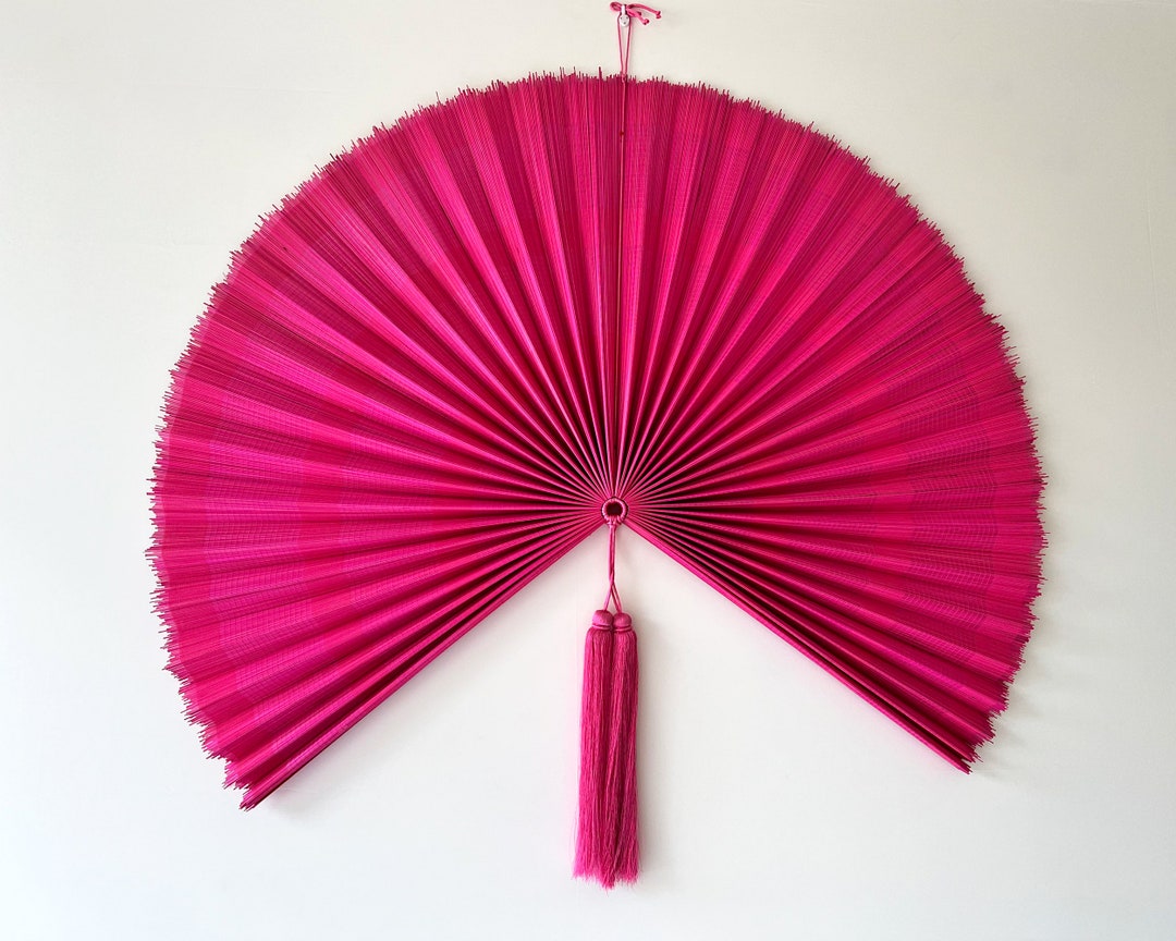 Wall Fan Decor, Bamboo Decorative Fans, Handcrafted Bamboo Fan, Boho ...