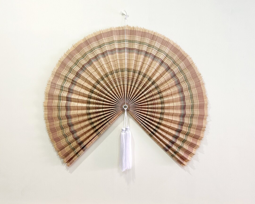 Wall Fan Decor, Bamboo Decorative Fans, Handcrafted Bamboo Fans, Boho ...