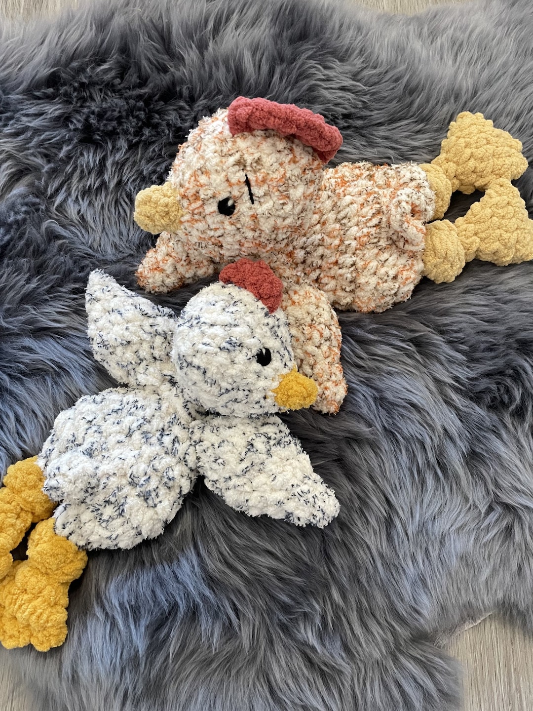 READY MADE | Crochet Chicken Snuggler | Knotted Lovey Chicken | Mini ...