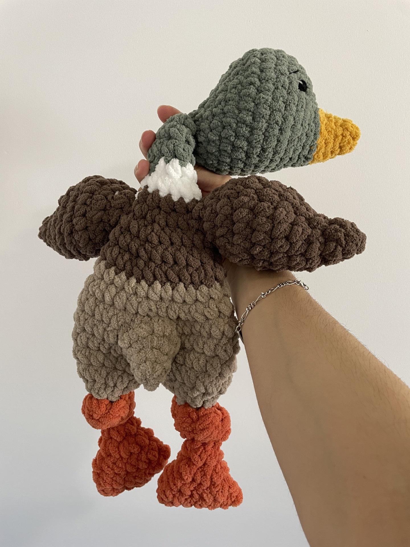READY MADE | Crochet Mallard Snuggler | Knotted Lovey Duck | Mini ...