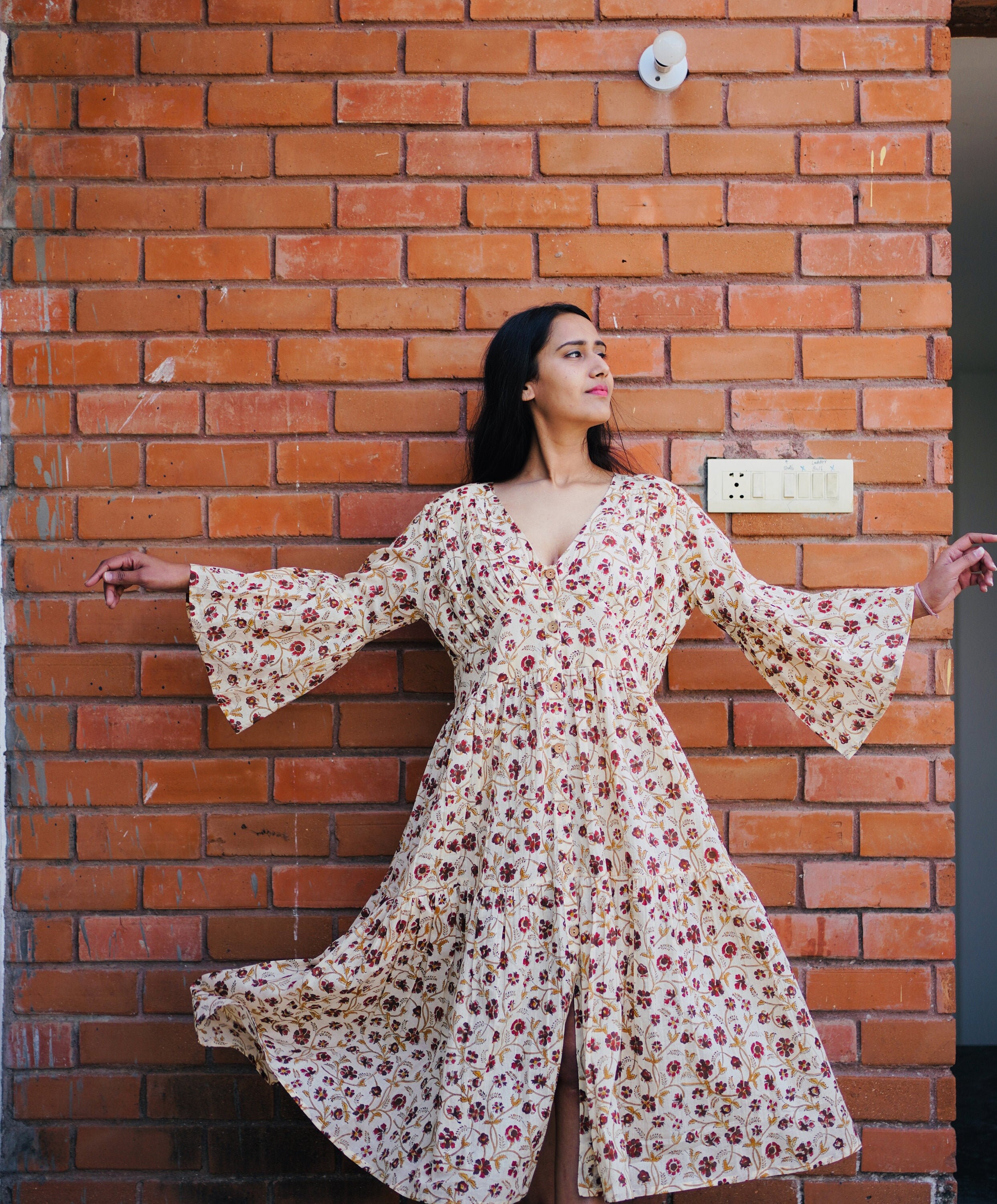 Hand Block Printed Dress Printed Dress Summer Dress Cotton | Etsy