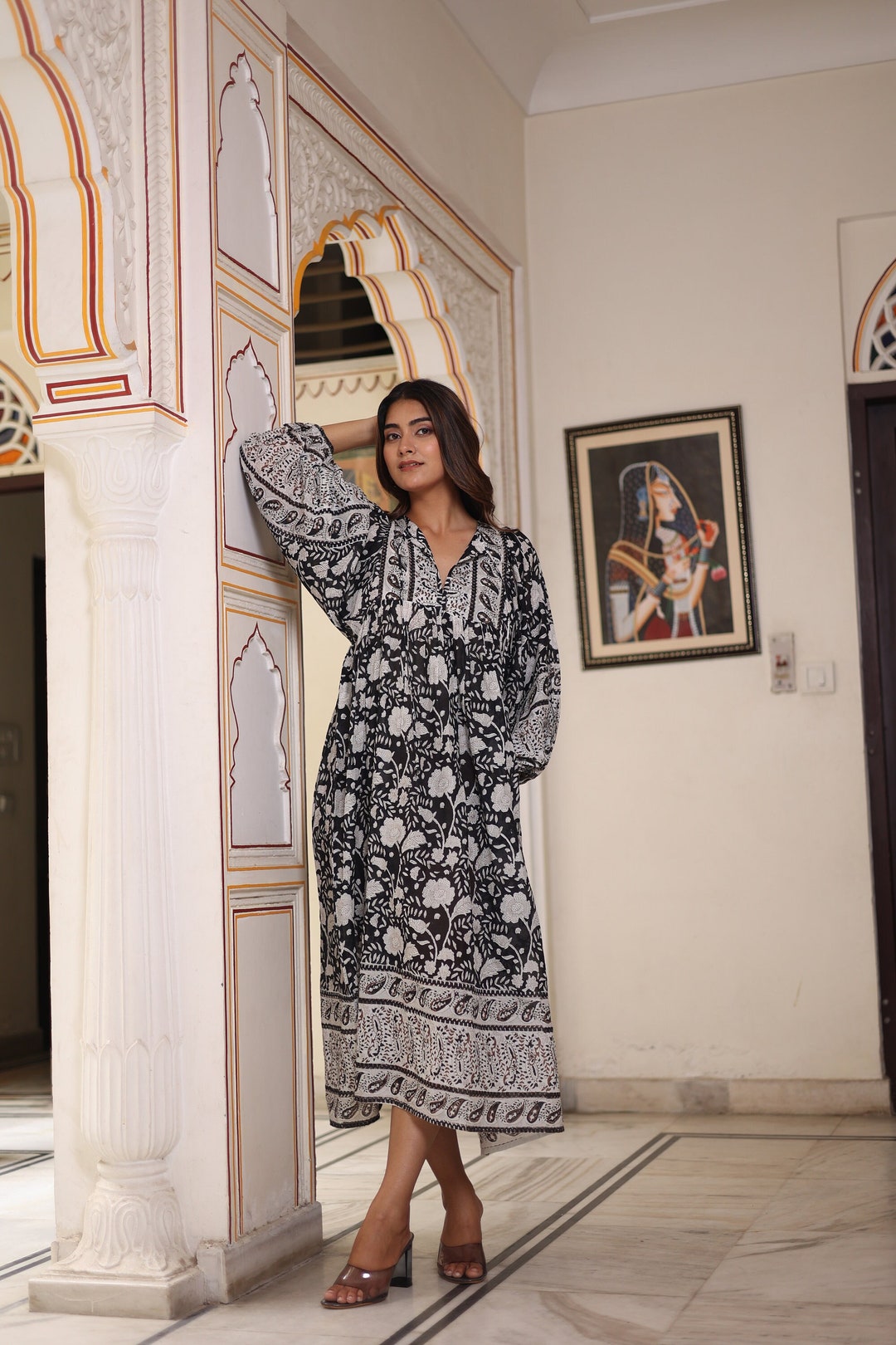 Hand Block Printed Dress Block Print Dress Summer Dress Fall Dress ...