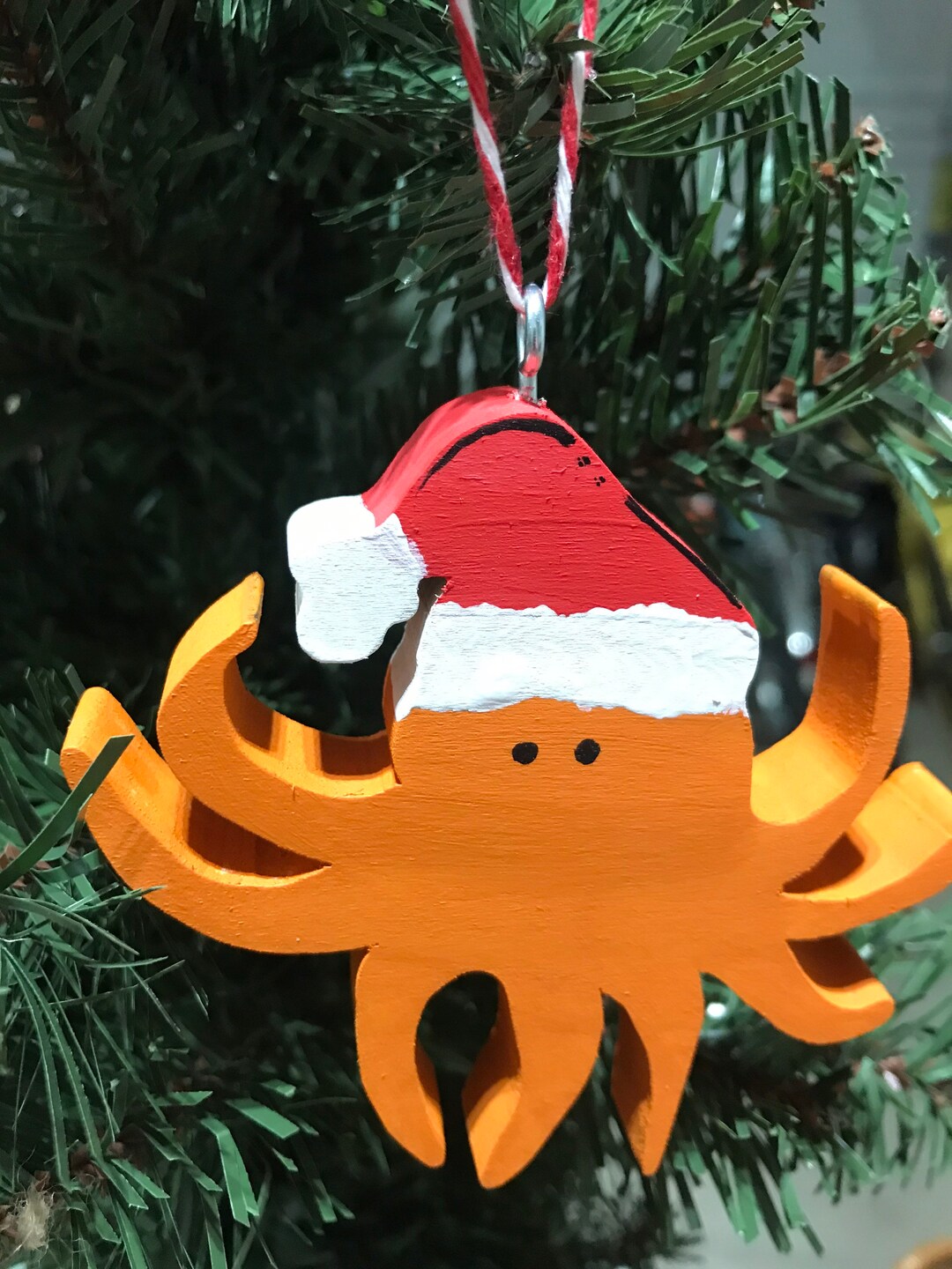 Octopus Santa Ornament - Etsy