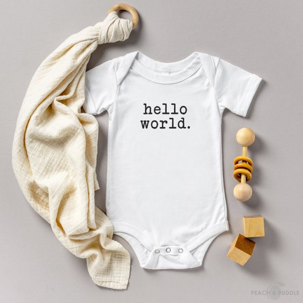 Hello World Newborn Outfit Girl - Etsy