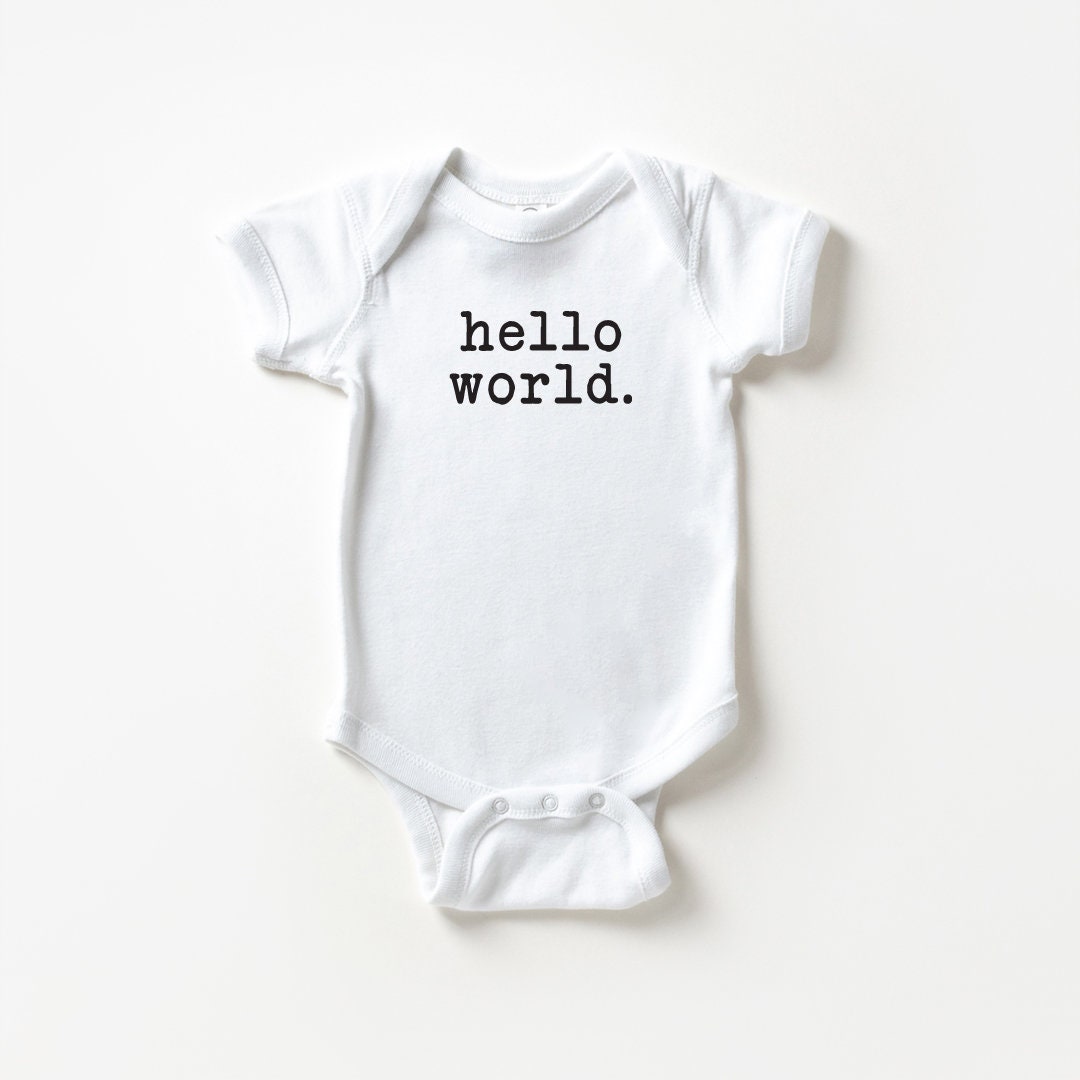 Hello World Baby Onesie, Baby Girl Coming Home Outfit, Newborn Girl ...