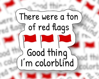 Red Flag Sticker - Etsy