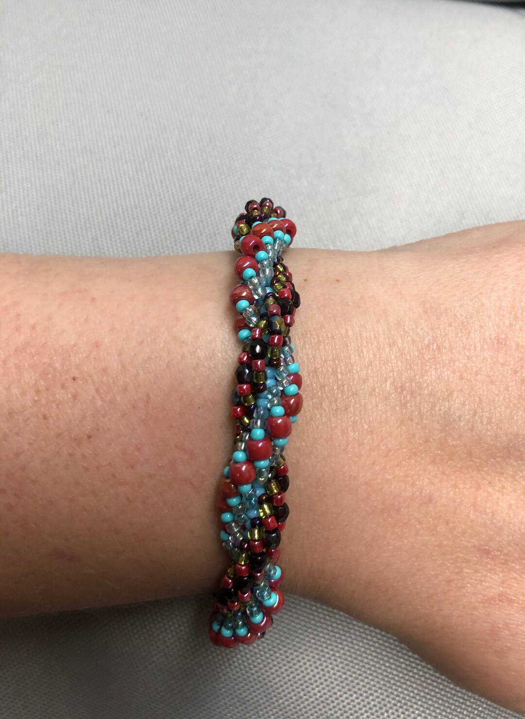 Bracelet Ruby Red Fire Polish Crystal Turquoise Hot Pink New Style Art ...