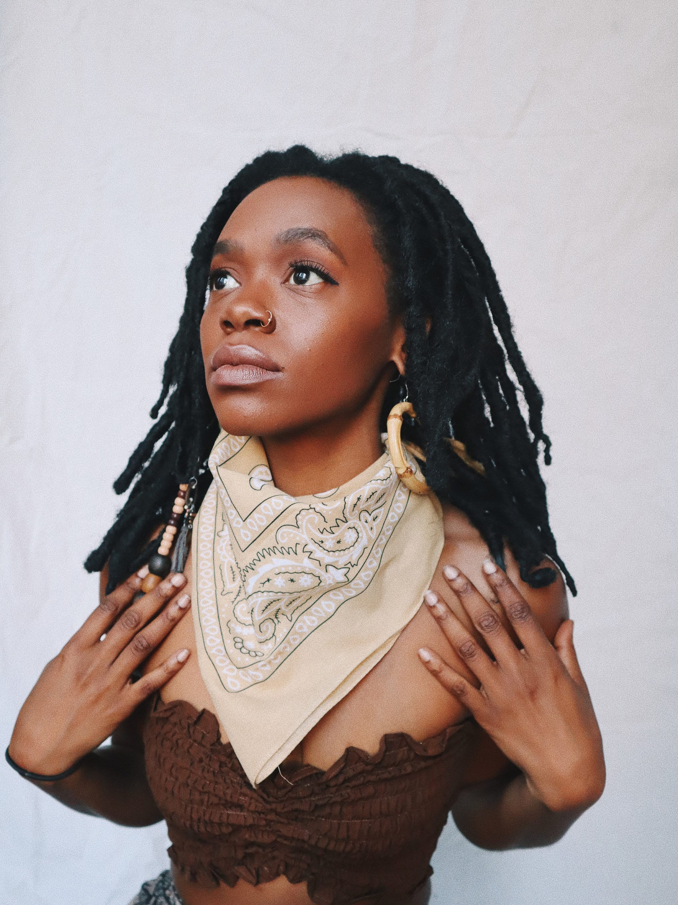 Bandana Hair Scarf Bandanas Men Women 100% Cotton Square Scarves Neck ...