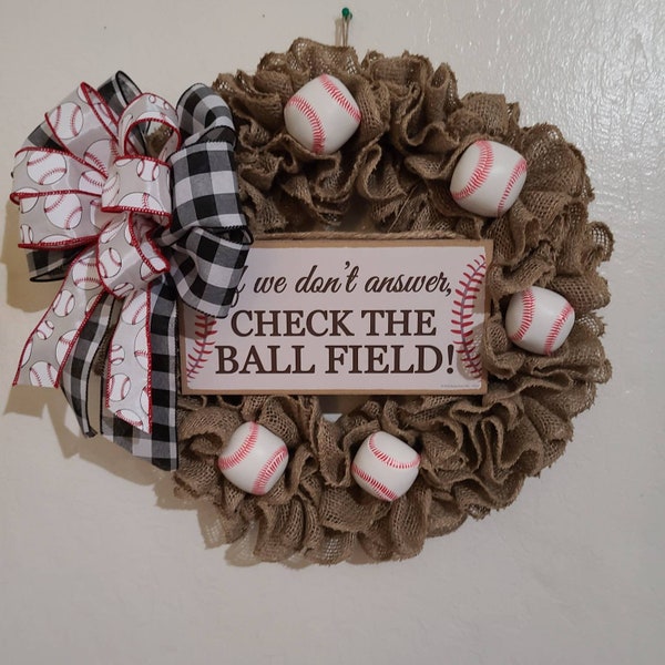 Baseball Wreath - Etsy