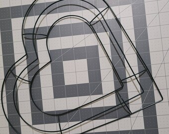 12x13 Heart Wire Wreath Form DIY Wreaths DIY Heart Wreath Metal Hanger ...