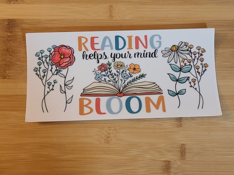 Reading Helps Your Mind Bloom, Teacher Life Cup Wrap, 16 Oz Cup Wrap ...